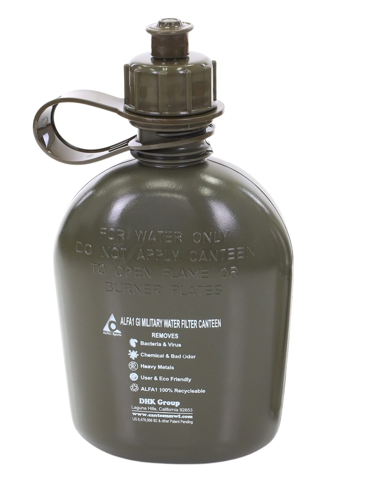 ALFA1 GI Water Filter Canteen (Color: OD Green) - ALFA1Official